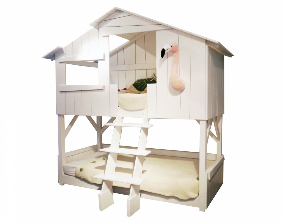 THREEHOUSE BUNK BED (MDF + PINE) | Mathy by Bols